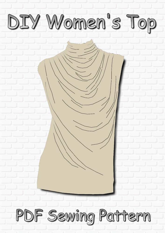 DIY M women's top. PDF pattern made in full size for print | Etsy