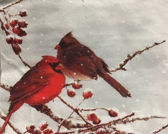 Cardinal napkins | Etsy