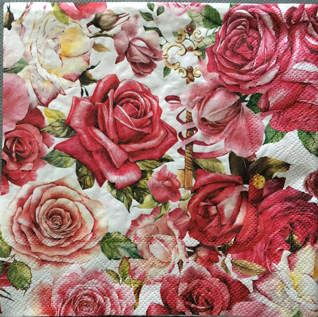 Floral Paper Napkins - Michel Design Works - Set of 4 - Etsy