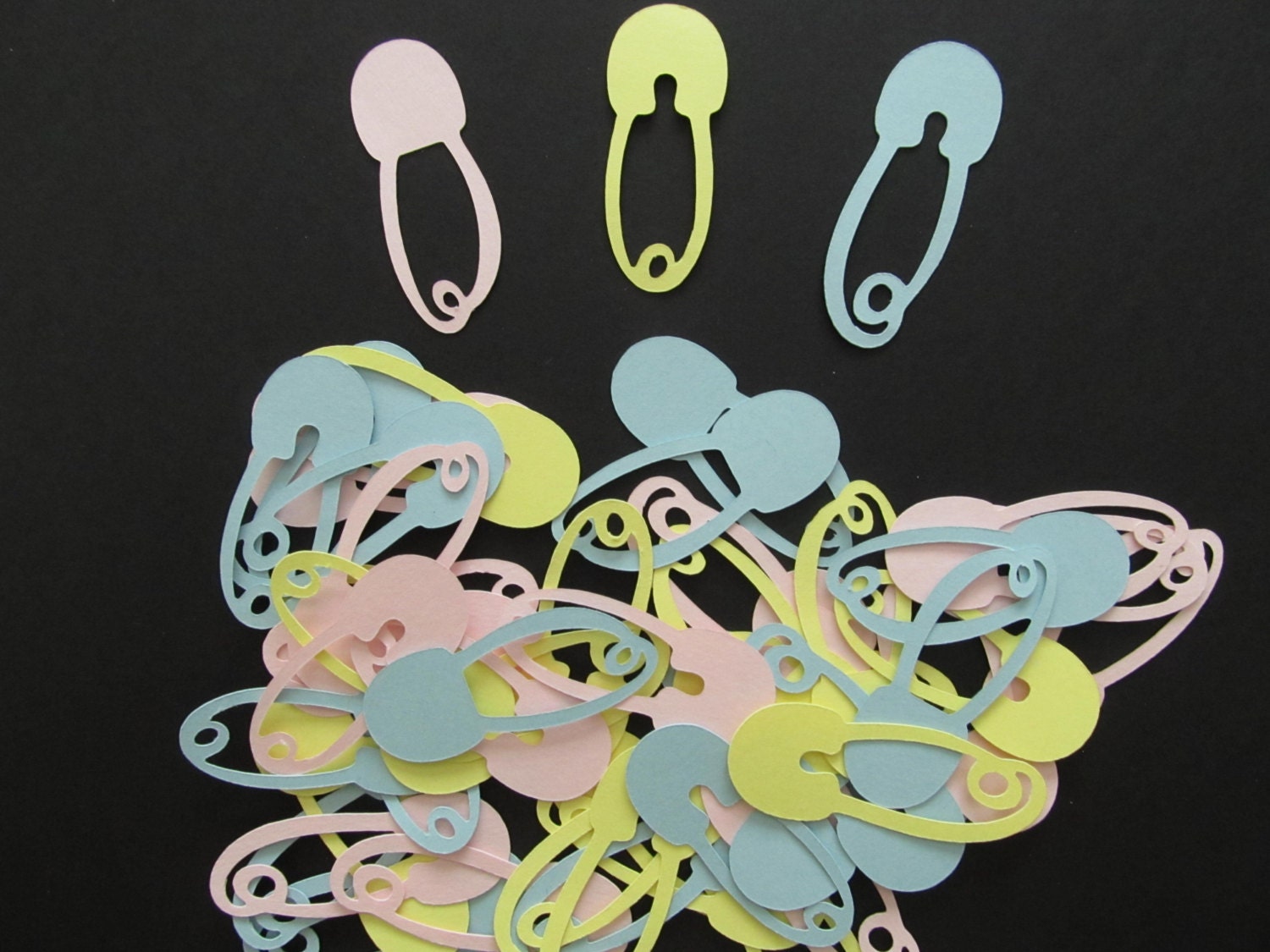 50 Baby Diaper Pin Diecuts for Scrapbooking, Cardmaking, Baby Shower ...