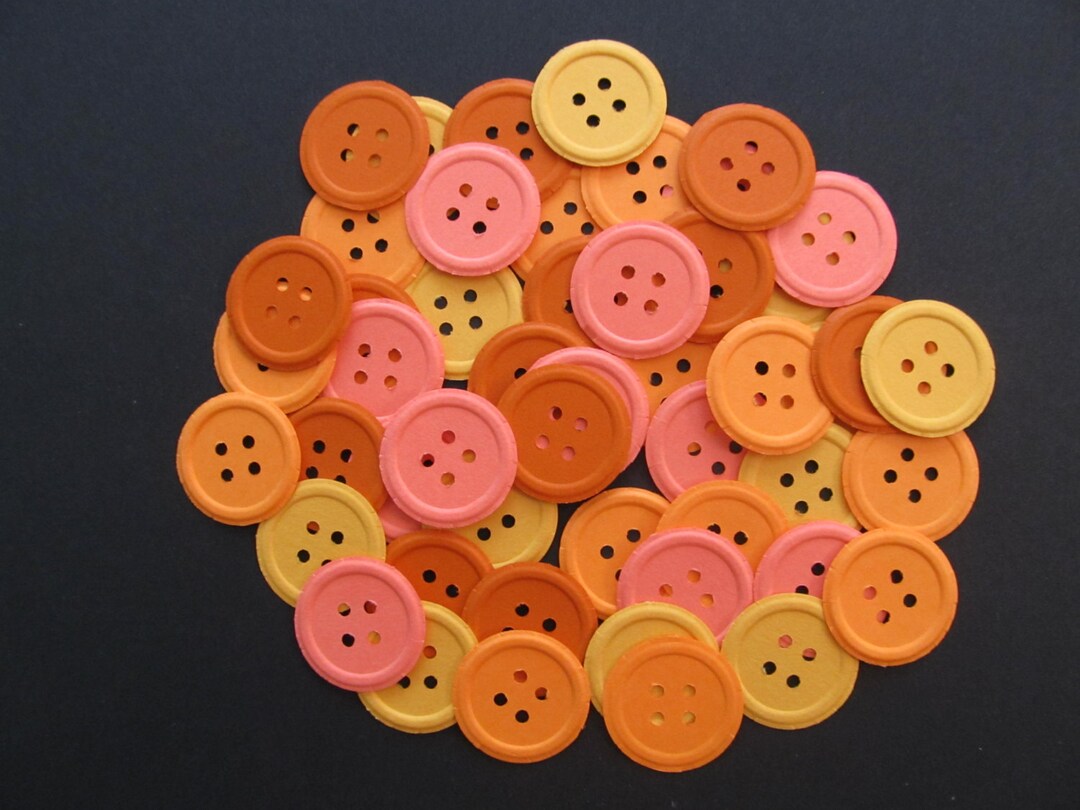 50 Martha Stewart Embossed Button Punches in Shades of Orange - Etsy