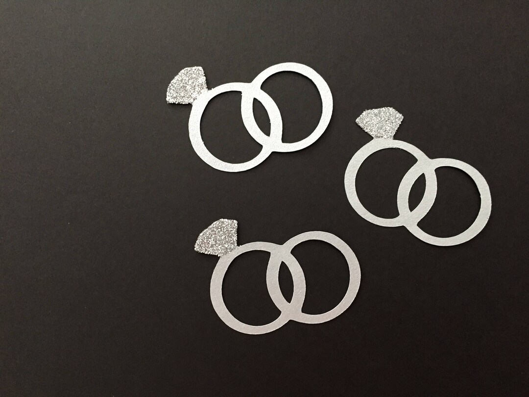 10 Sets of Metallic Silver Ring Diecuts, Scrapbooking,cardmaking ...