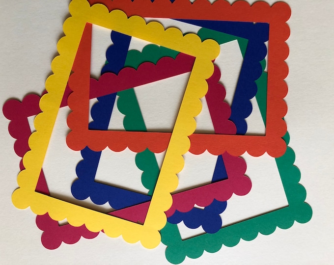 A Set of 10 Primary Coloured Photo Frames for Scrapbook Pages ...