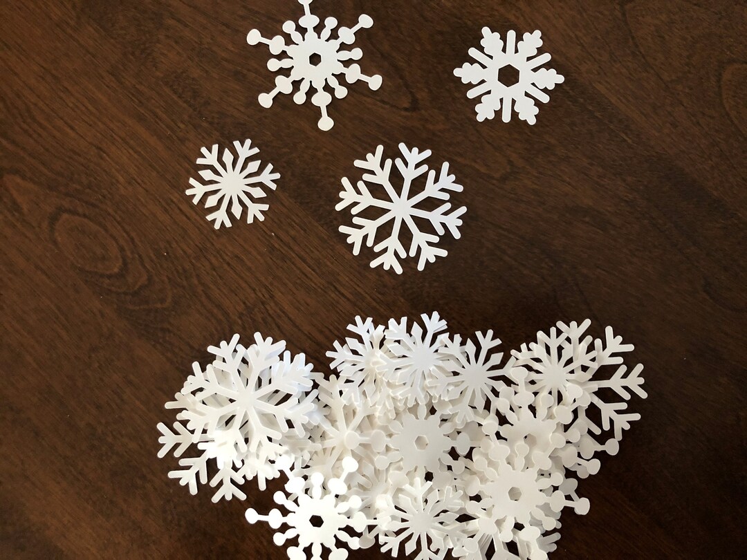 Snowflake Diecuts | White Cardstock Snowflakes #3 | Winter Snowflake ...
