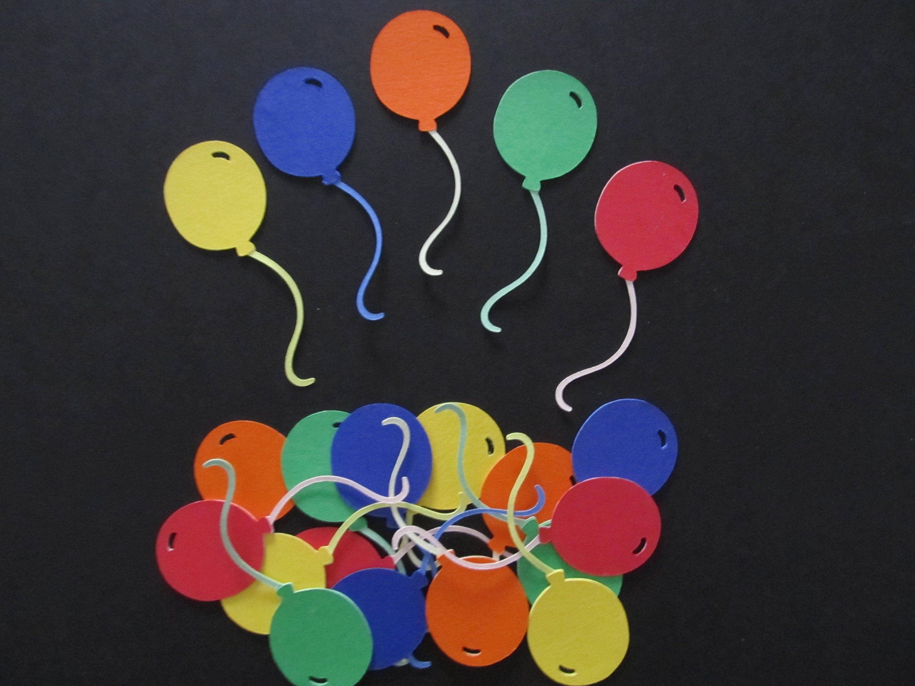 20 Layered Cardstock Balloon Die-cuts in 5 Colours as Shown | Etsy