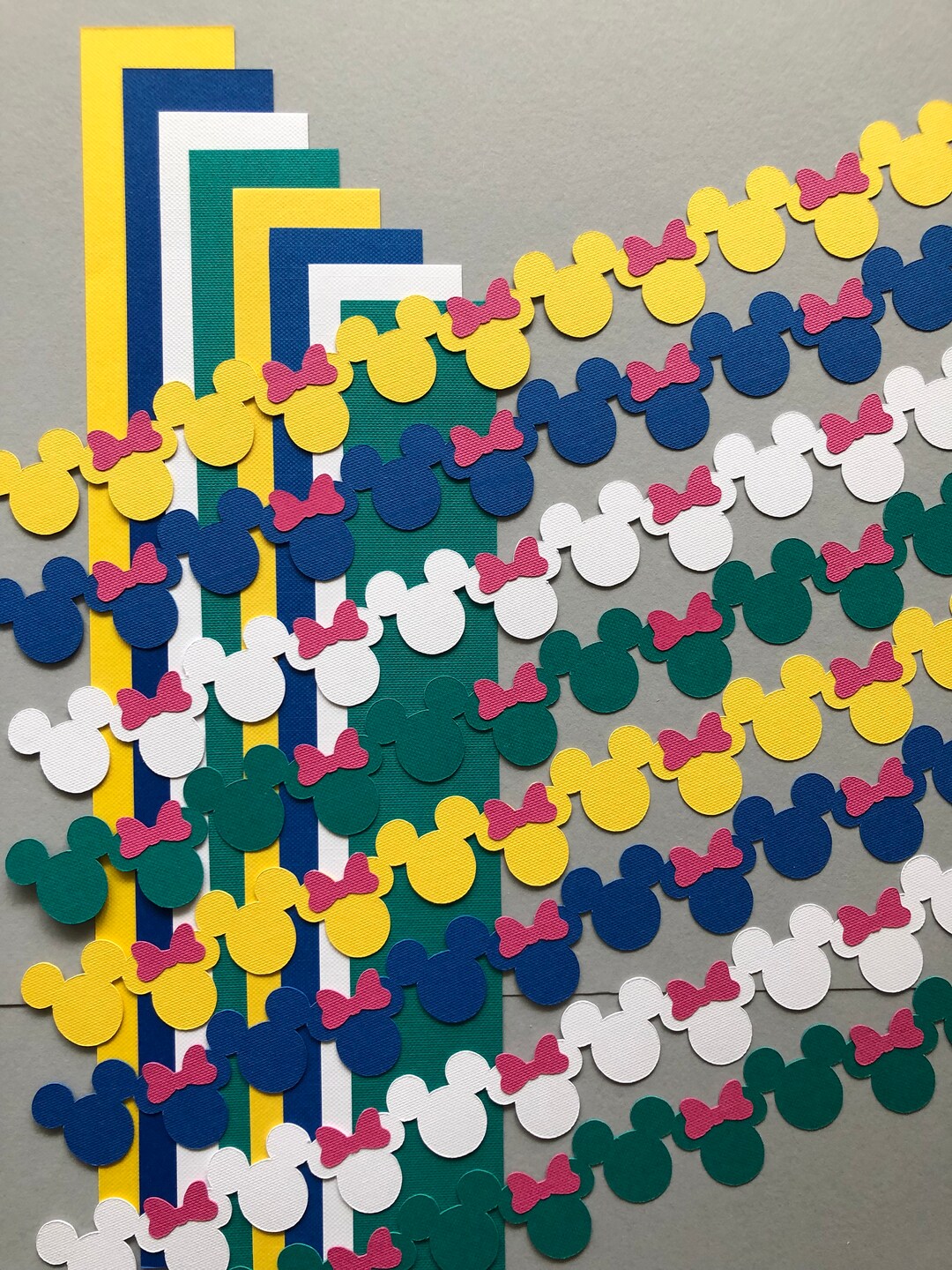 Mouse Ear Border Set, 16 Pieces, 4 Colours, for Scrapbook Pages ...