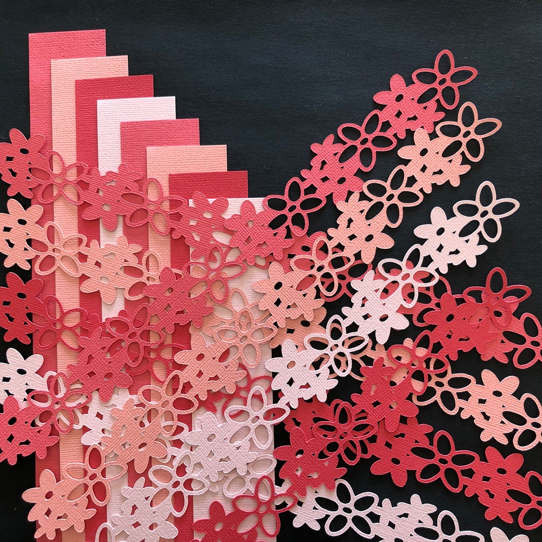 Floral Border Set, Scrapbook Pages & Cardmaking-16 Pieces, 4 Colours ...