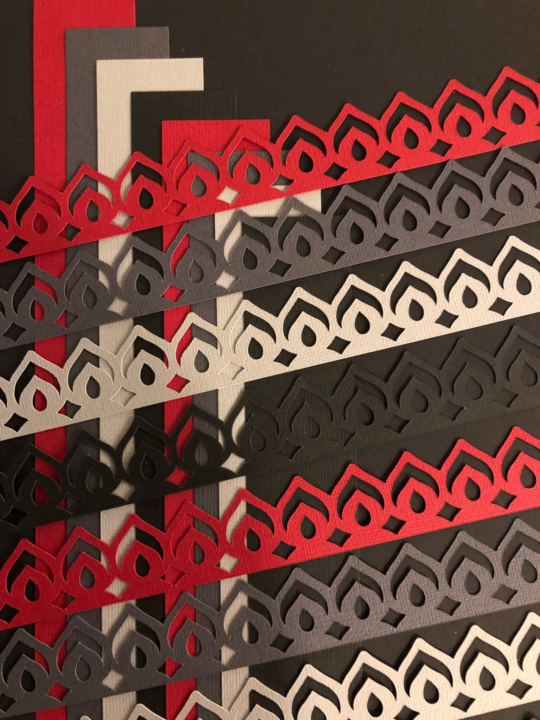 Flame Border Set, 16 Pieces, 4 Colours, Flame Borders for Scrapbook ...