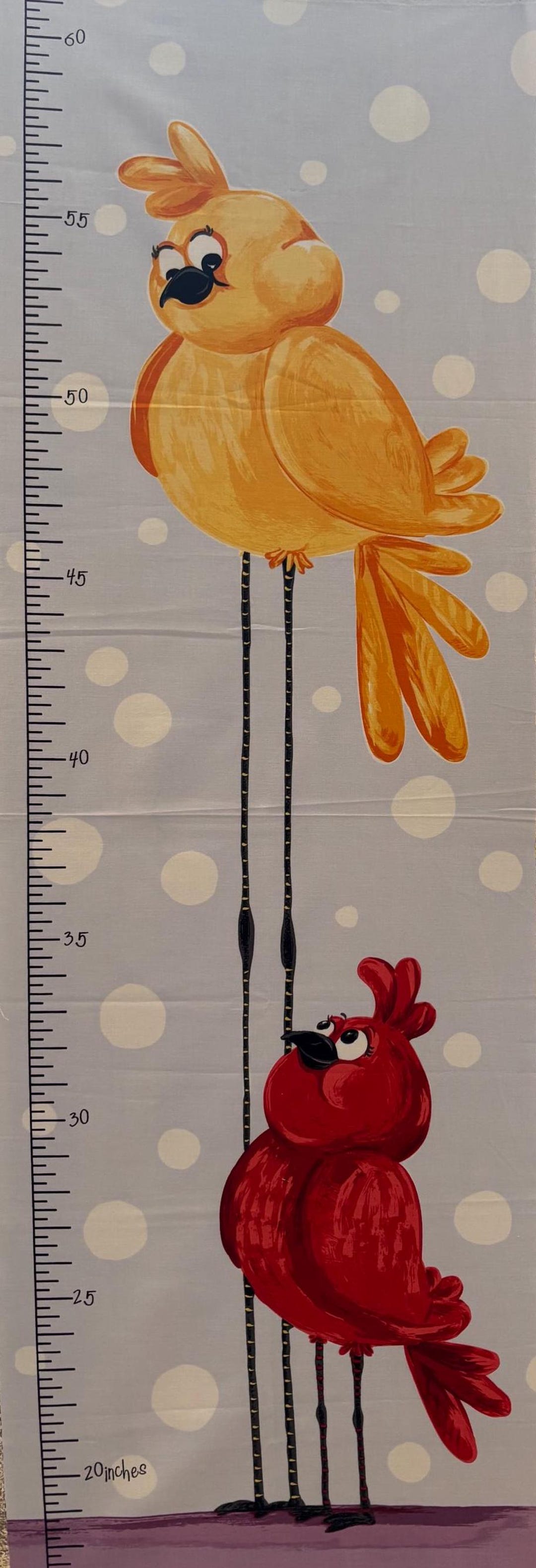 Growth Chart Panel | Susy Bee Panel | Cotton Sewing Panel | Wallhanging ...