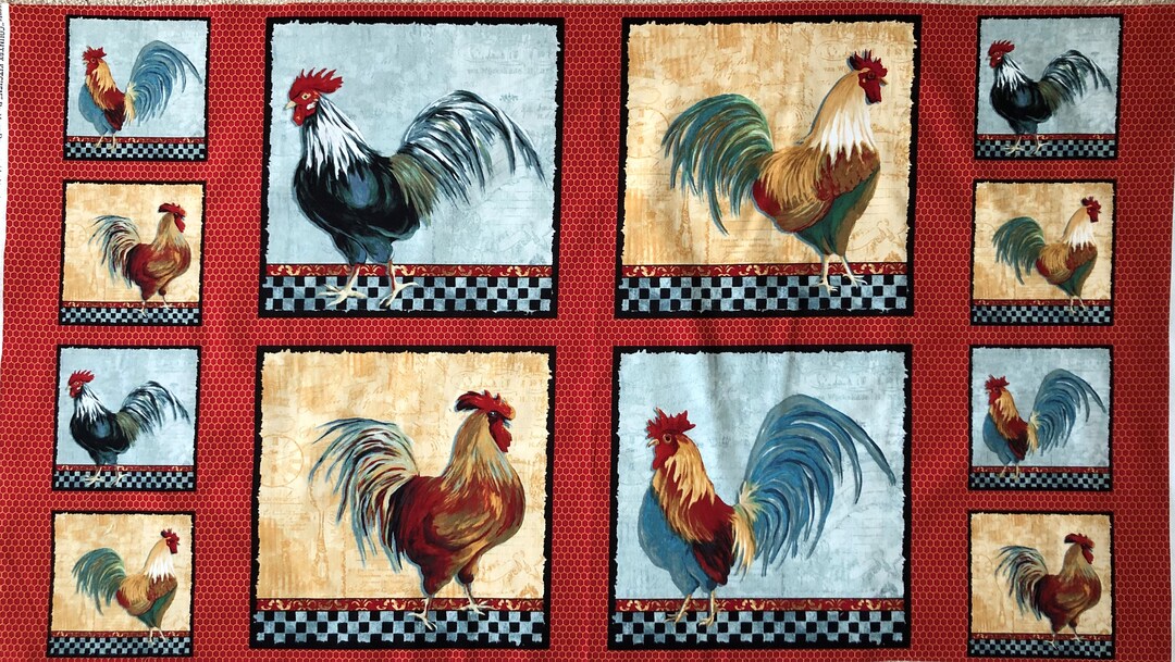 Chicken/hen Quilting Panel Quilting Panel Cotton Quilting Panel ...