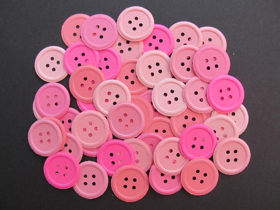 50 Martha Stewart Embossed Button Punches in Shades of Pink - Etsy