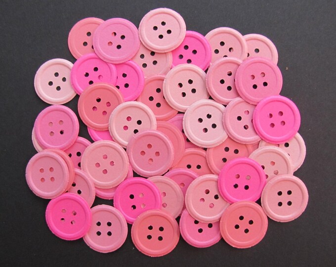 50 Martha Stewart Embossed Button Punches in Shades of Pink - Etsy