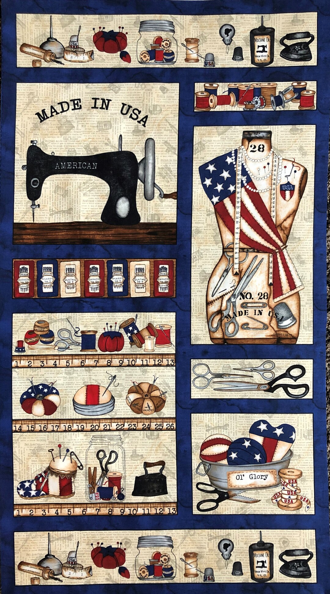 Sew American Quilting Panel | Quilting Panel | Cotton Quilting Panel ...