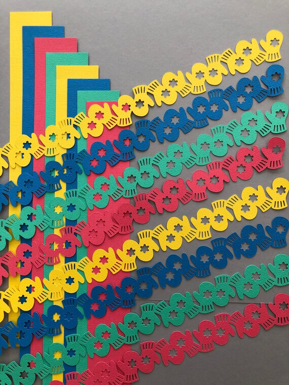 Mitten Border Set 16 Pieces 4 Colours for Scrapbook Pages | Etsy