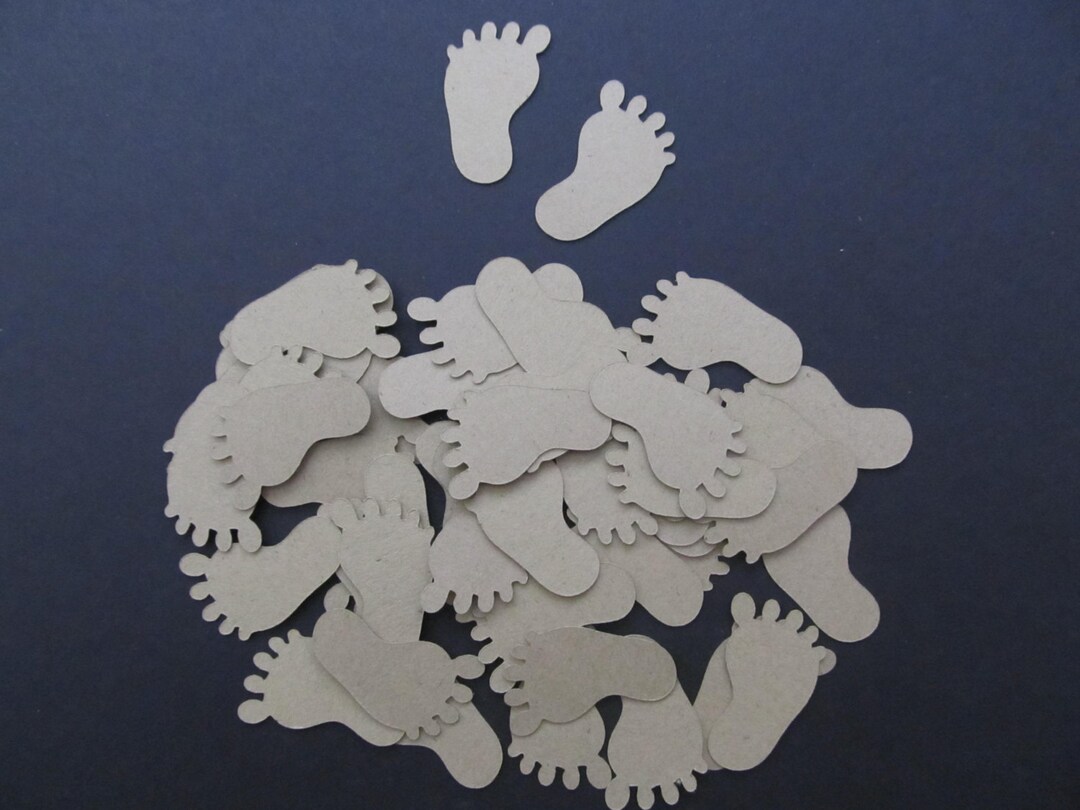 50 Dark Skin-coloured Cardstock Feet Cut-outs (25 Pairs) for Scrapbooks ...
