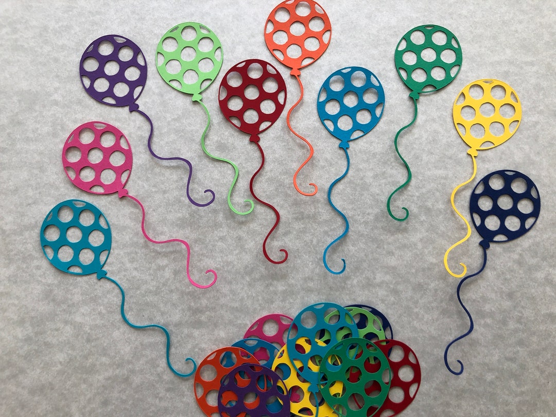 20 Layered Cardstock Balloon Die-cuts in 10 Colours as Shown - Etsy