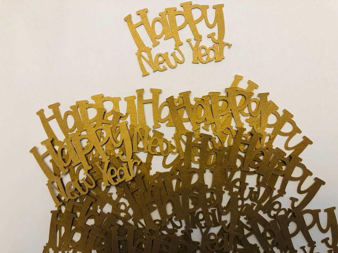 20 Happy New Year Diecuts for Scrapbooking, Cardmaking and Other Paper ...