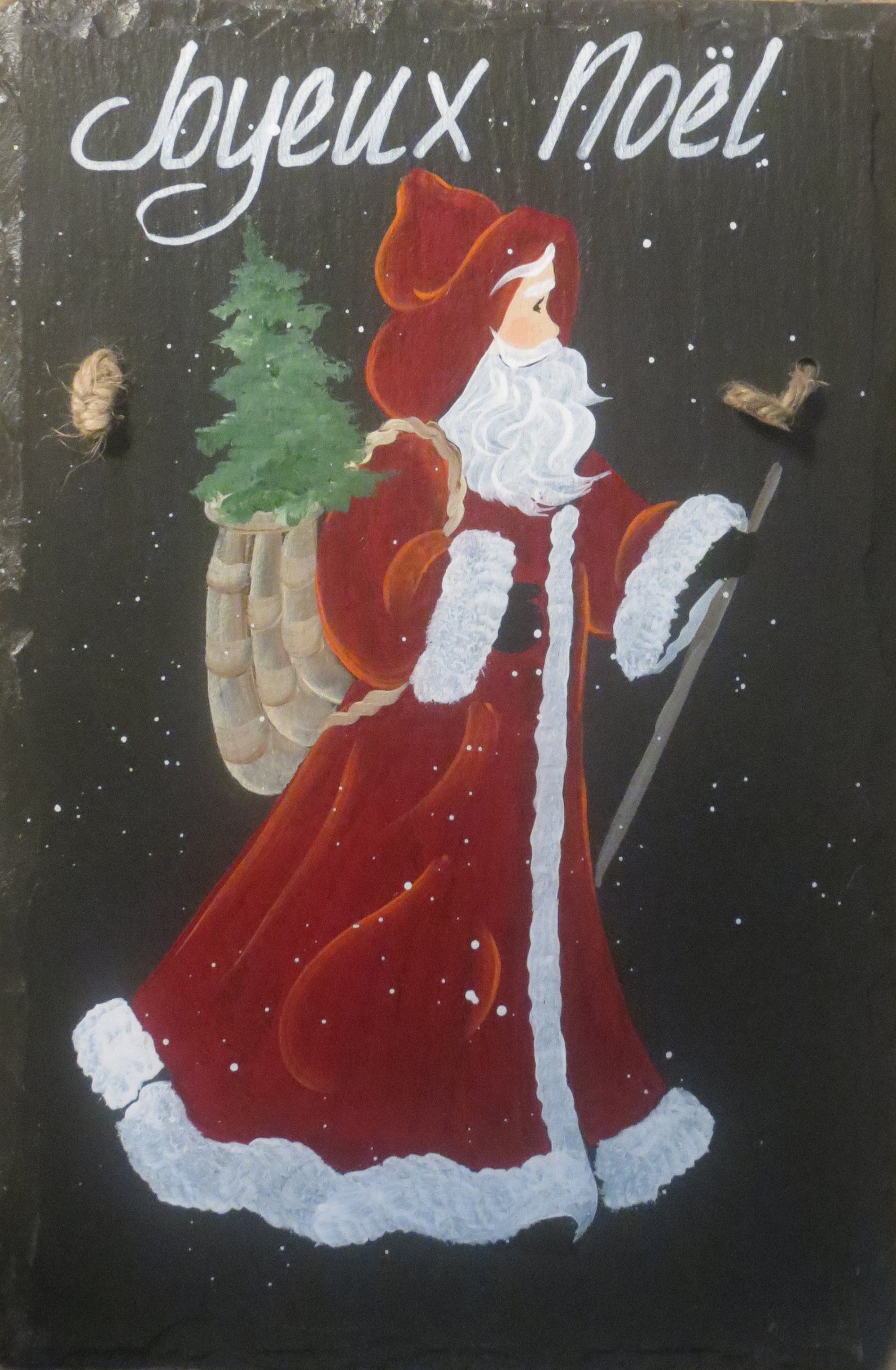 RED VICTORIAN SANTA Slate Personalized Free We Can Write - Etsy