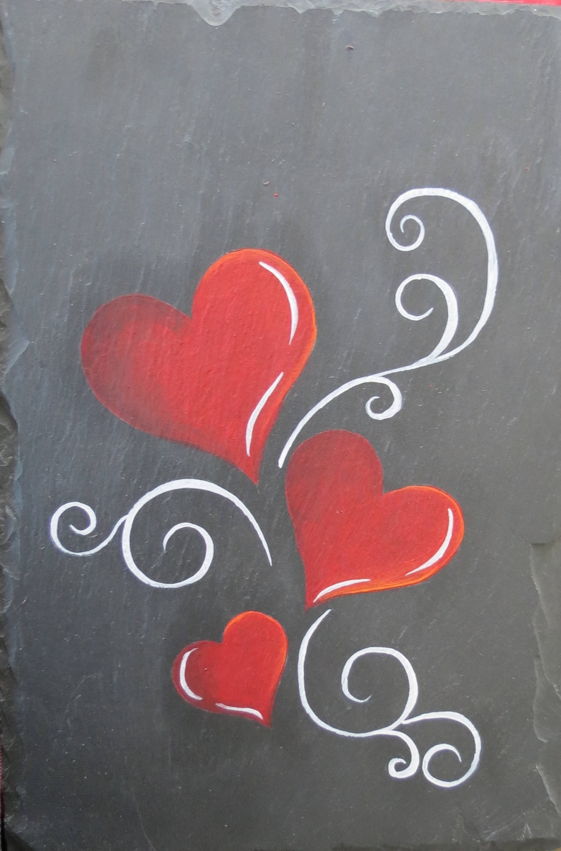 Our hearts of Love Slate - Etsy