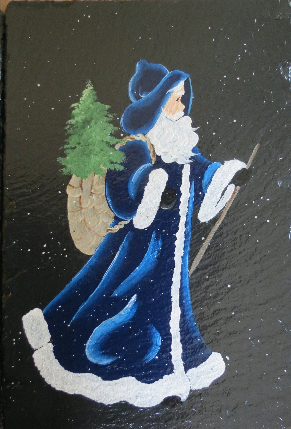 BLUE VICTORIAN SANTA We Can Letter This Santa Any Way You - Etsy