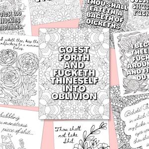 Printable Coloring Sheets, Swear Coloring Pages, Adult Coloring Pages ...