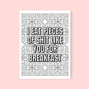 Swear Words Coloring Pages, Adult Coloring Pages, Printable Coloring ...