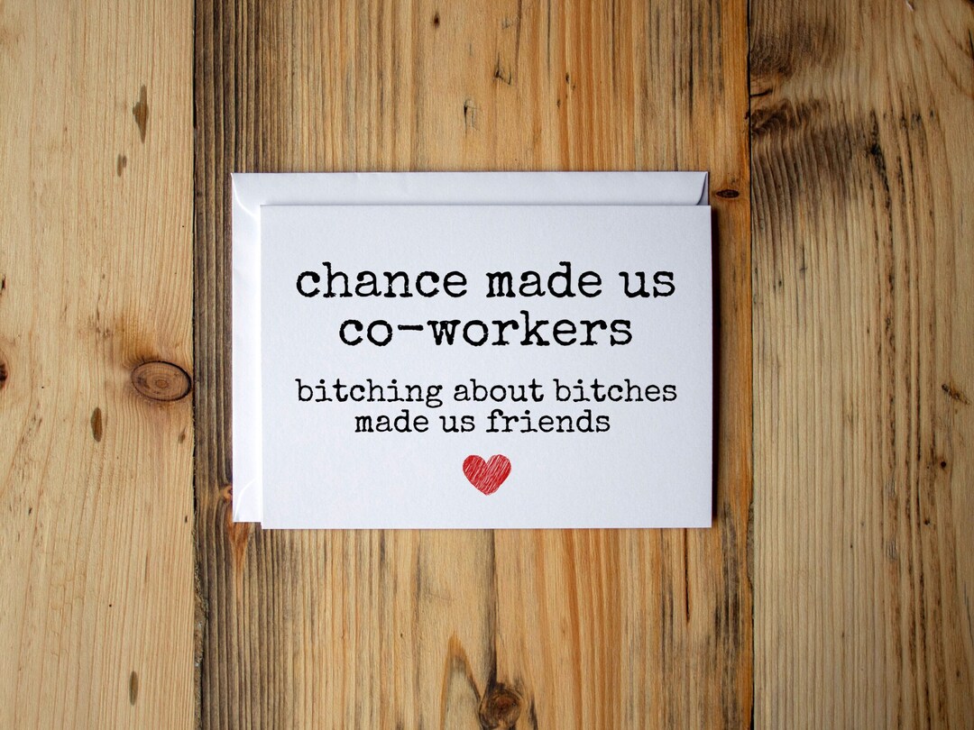 Co-worker Card, Co Worker Birhday Card, Co Worker Leaving Card, Boss ...