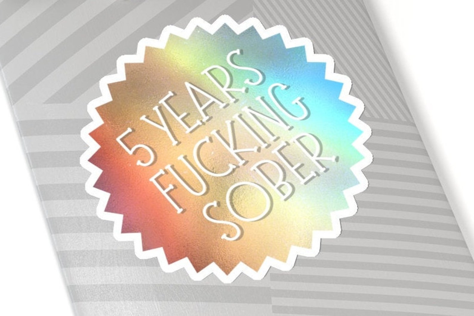 5 Years Sober Sticker Customizable Recovery Sticker Recovery | Etsy