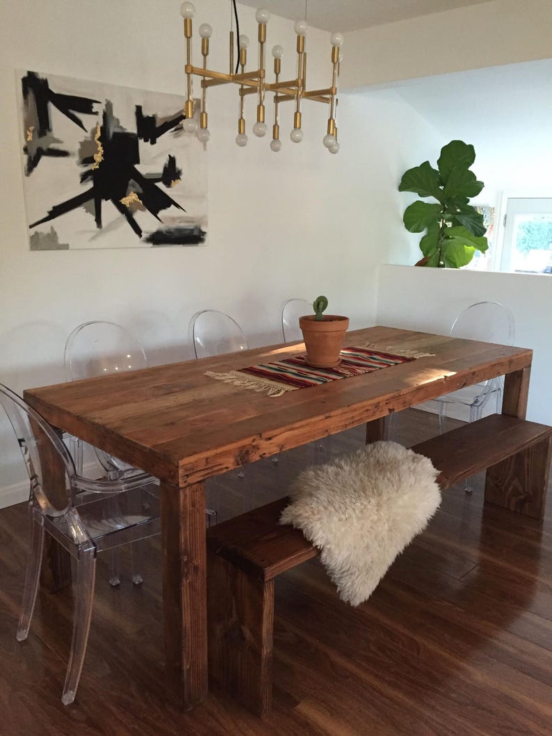 Wood Dining Table | Farmhouse Style / Kitchen/ Patio Table | Antique ...