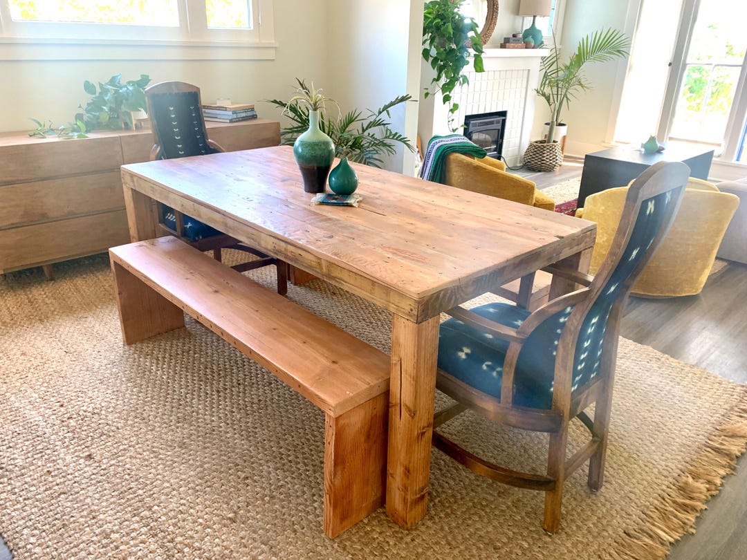 Wood Dining Table | Farmhouse Style / Kitchen/ Patio Table | Antique ...
