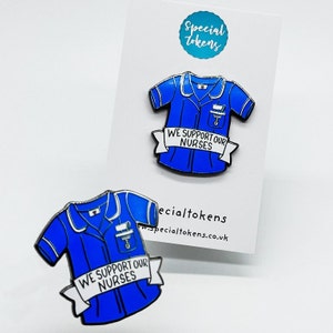 We Support Our Nurses Enamel Pin Badge - Etsy