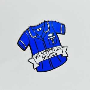 We Support Our Nurses Enamel Pin Badge - Etsy