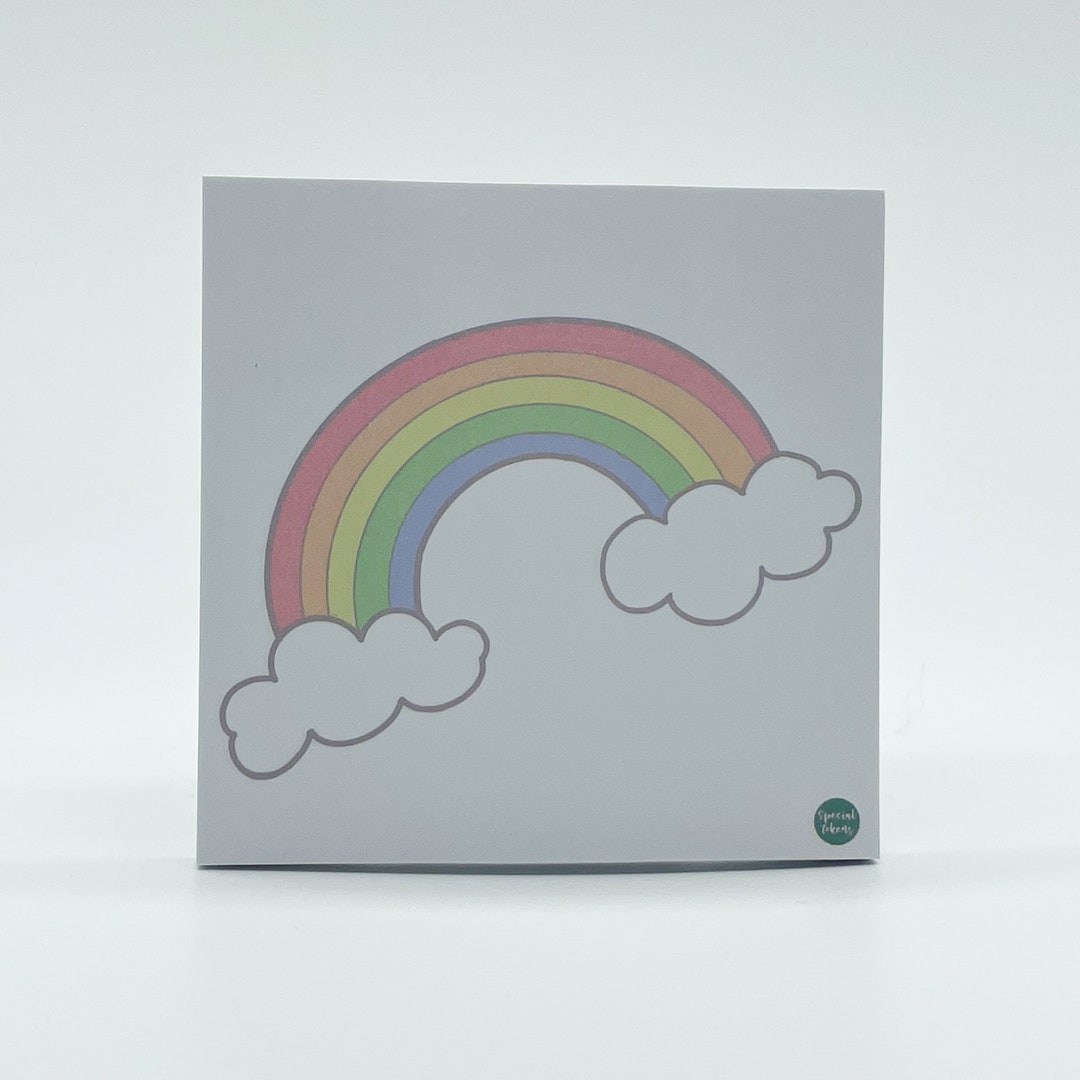 Rainbow Sticky Note Pad - Etsy
