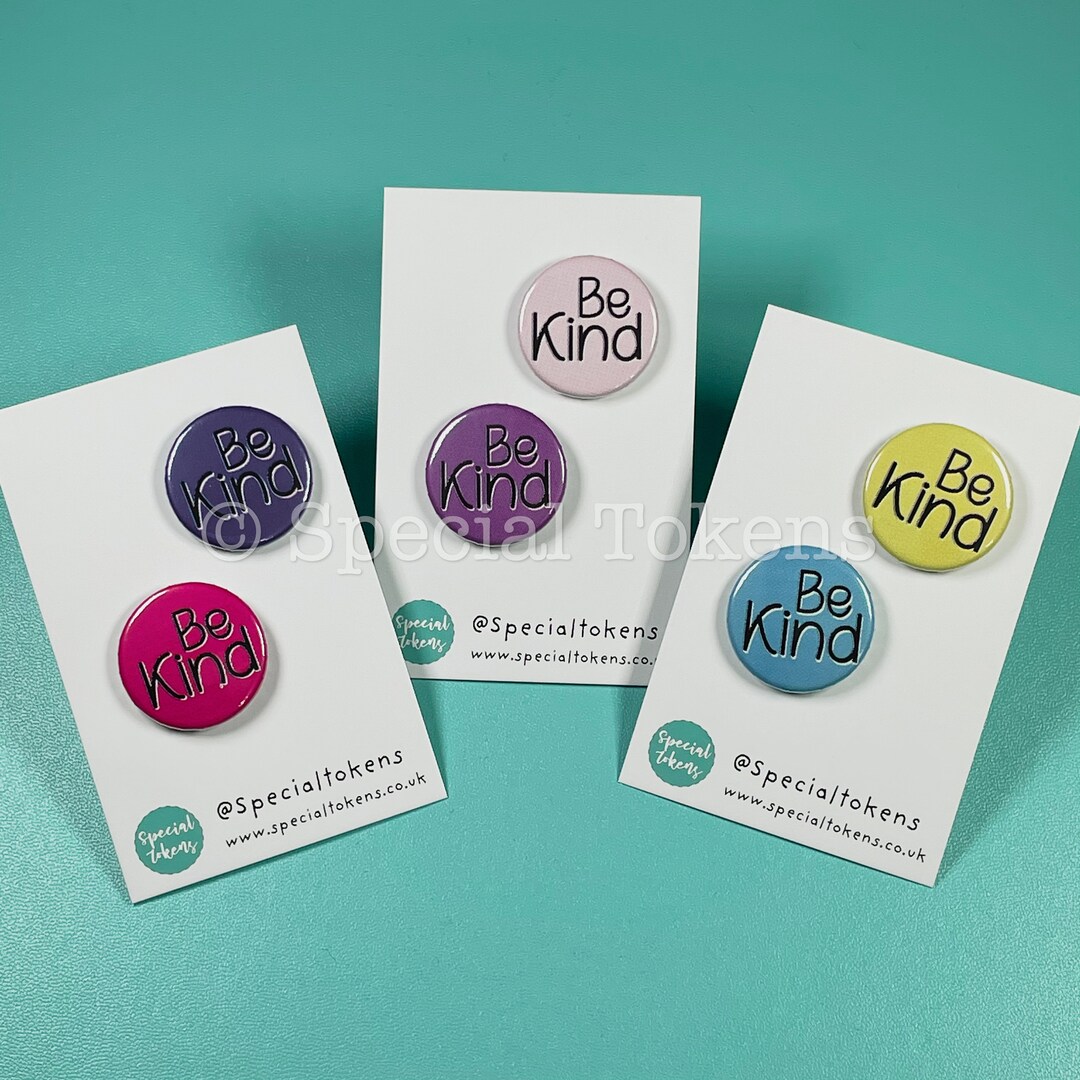 Be Kind Duo Pin Badges - Etsy
