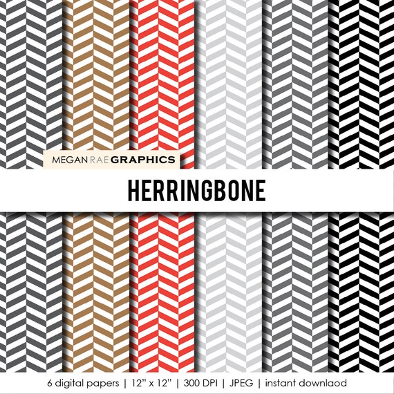 Printable Herringbone Digital Paper Free Digital Black And White