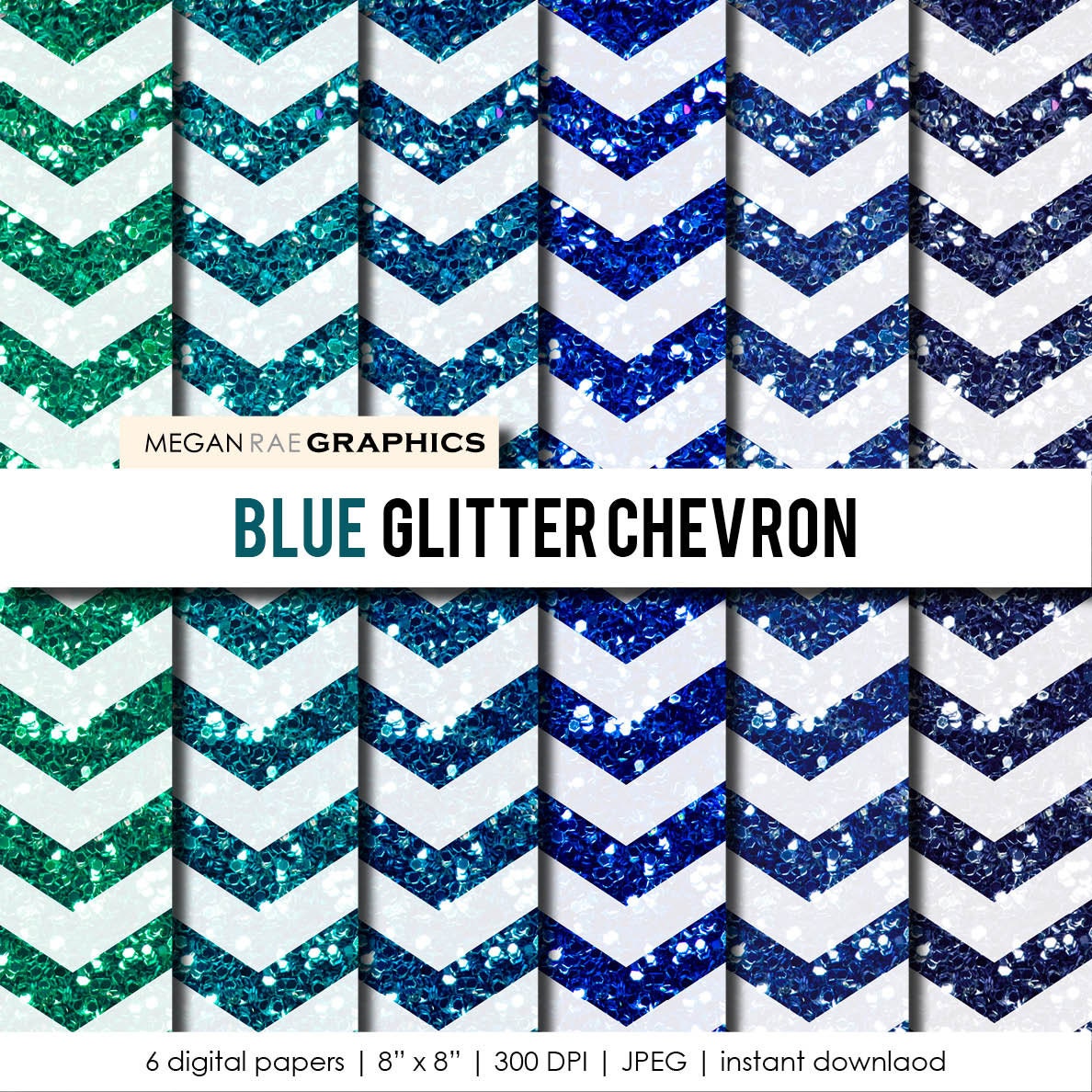 Navy Glitter Chevron Wallpaper