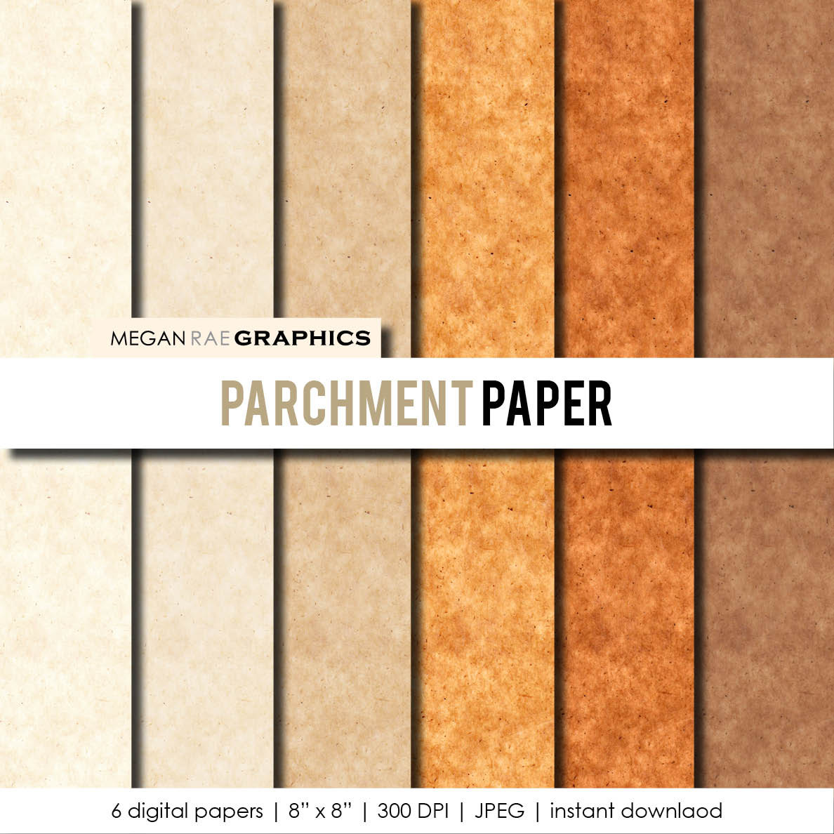 Digital Paper - 8x8 PARCHMENT PAPER Background Digital Paper Pack (high ...