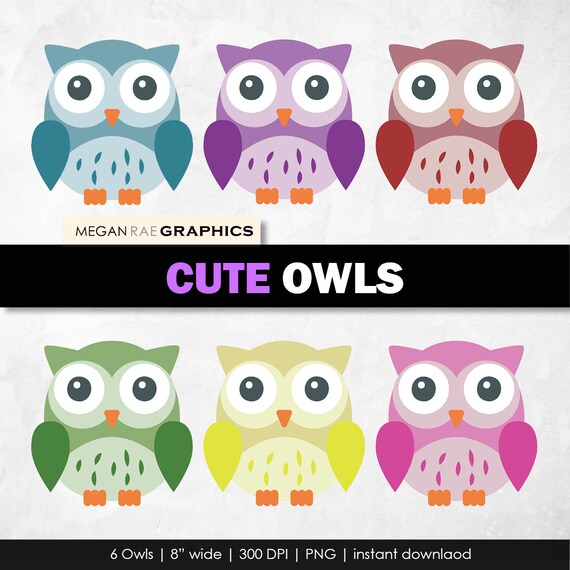 50% OFF Owls Clipart Set Digital 300 DPI PNG Images Photos | Etsy
