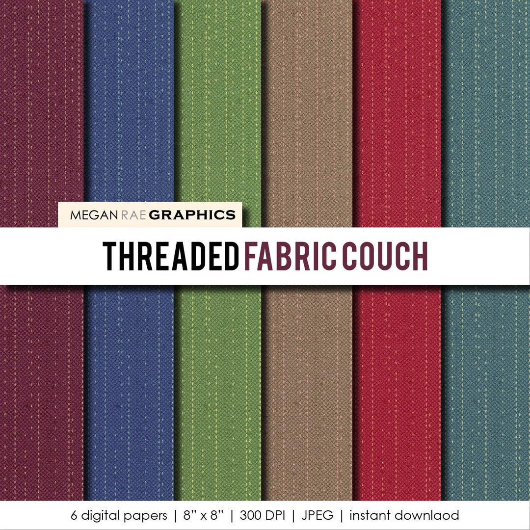 Digital Paper - 8x8 THREADED FABRIC COUCH Texture Digital Paper Pack ...