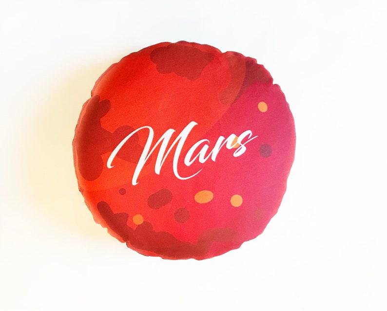 Planet Pillow Space Theme Kids Decor Mars - Etsy