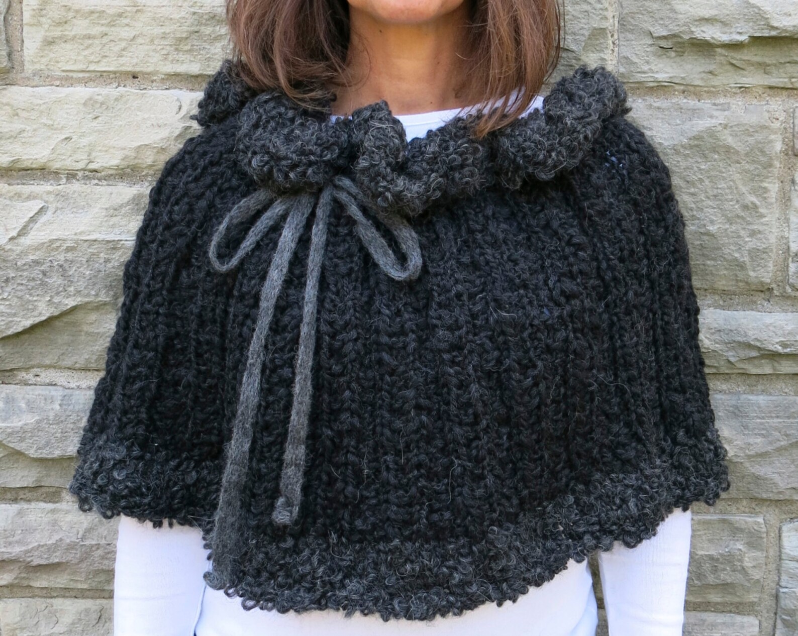 Hand-knit Capelet - Etsy
