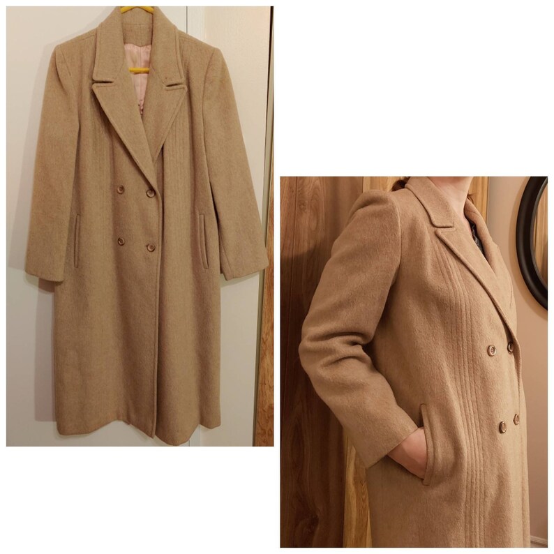 Vintage 1970s Camel Hair and Wool Coat, Fully Lined Long Coat - Etsy