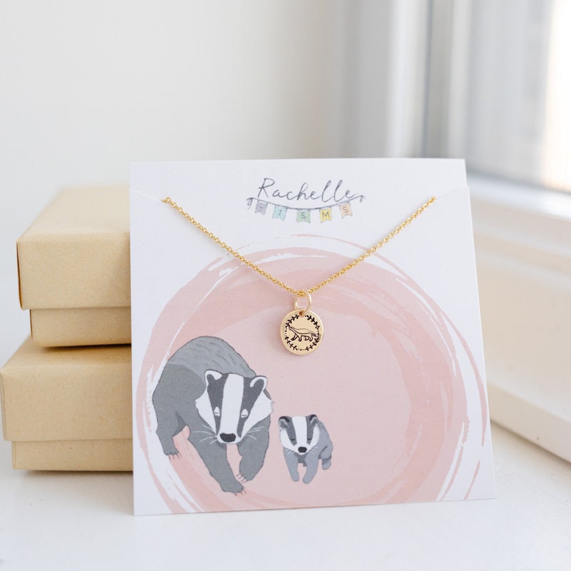 Badger Charm Necklace - Etsy
