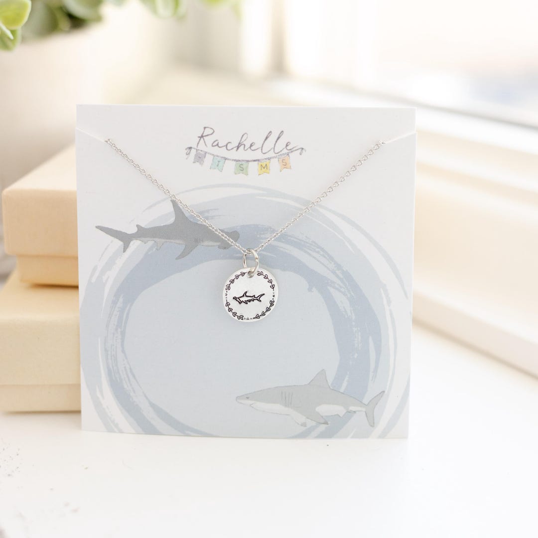 Hammerhead Shark Necklace - Gold Shark Jewelry - Gift for Diver - Shark ...