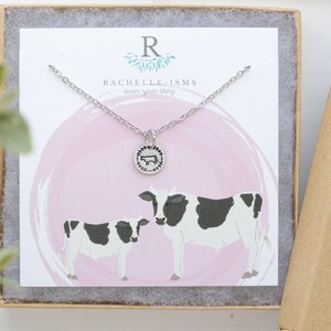 Cow Necklace - Silver Cow Jewelry Gift for Mom Necklace - Mama Gift for ...