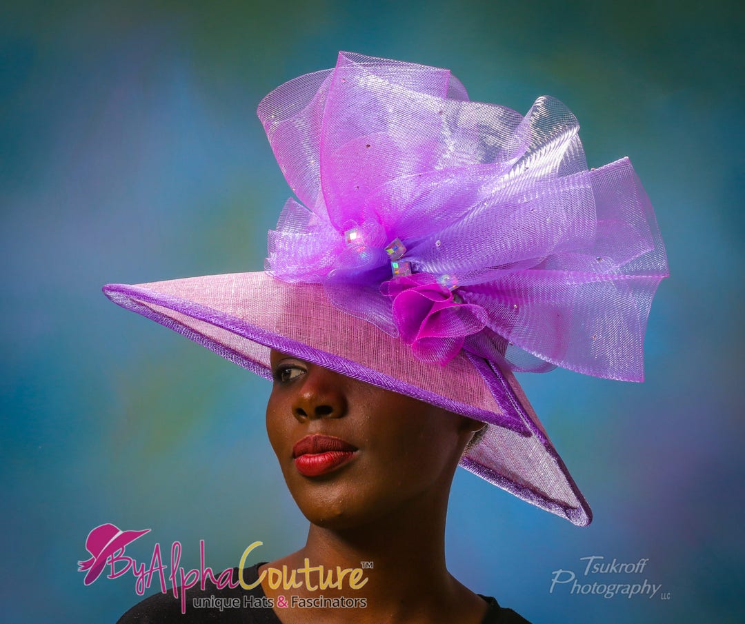Purple Crinoline Kentucky Derby Hat: Royal Ascot Wedding Church ...
