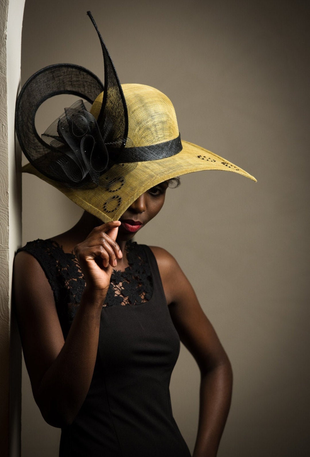 Unique Olive and Black Hat - Fancy Hatinators for Women/ladies ...