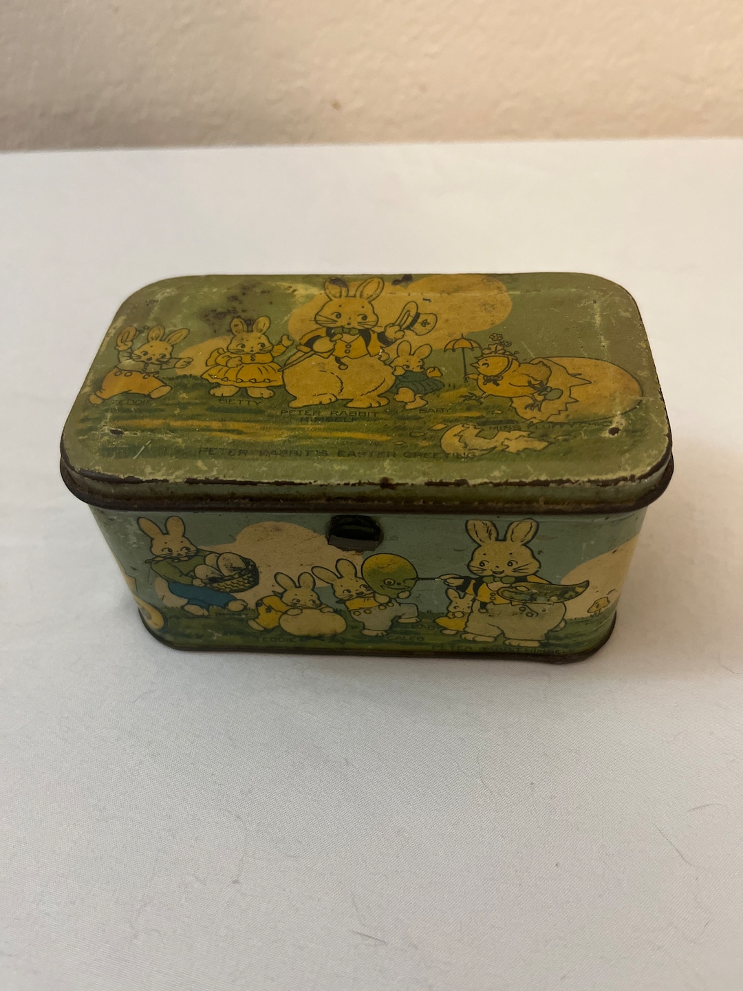Antique Tindeco Peter Rabbit Hinged Tin Box - Etsy