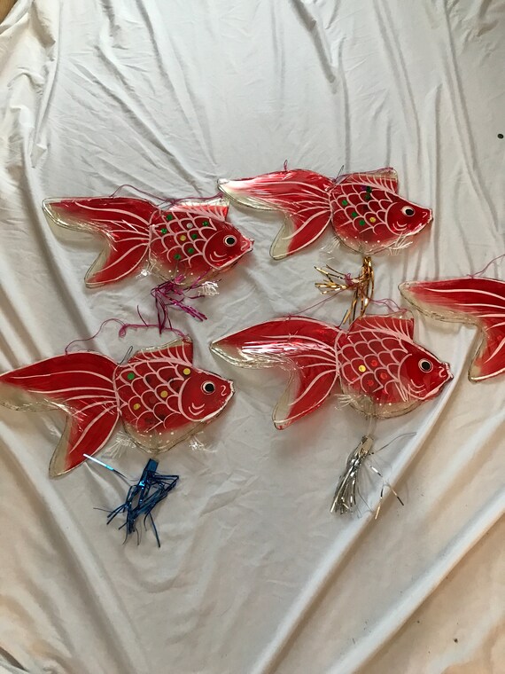Vintage Cellophane Fish Decorations | Etsy