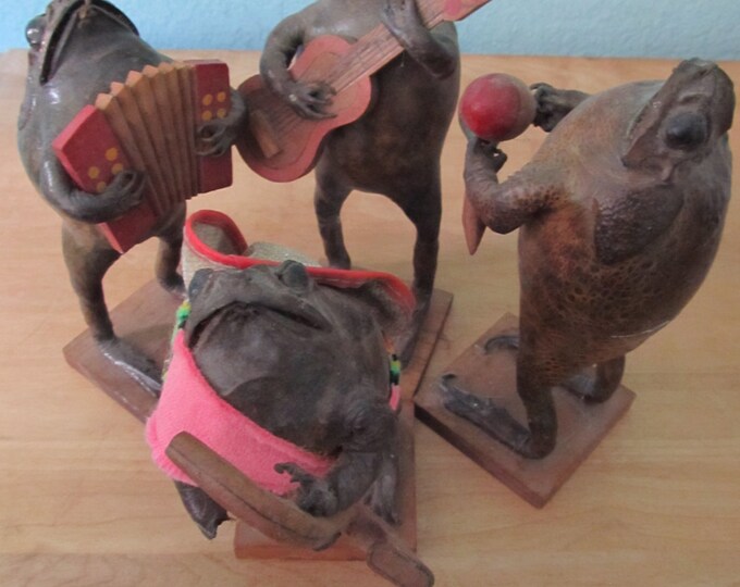 Vintage Collectible Mariachi Band Taxidermy Frog Set - Etsy